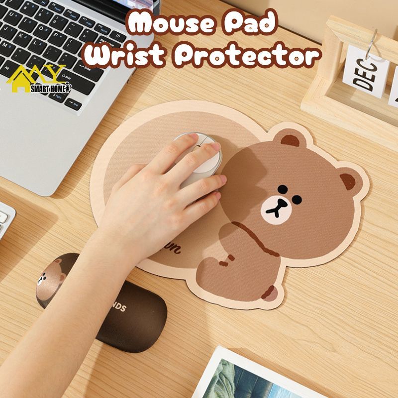 Brown Bear 3D Silicone Wrist Protector + Mouse Pad Cartoon Children ...