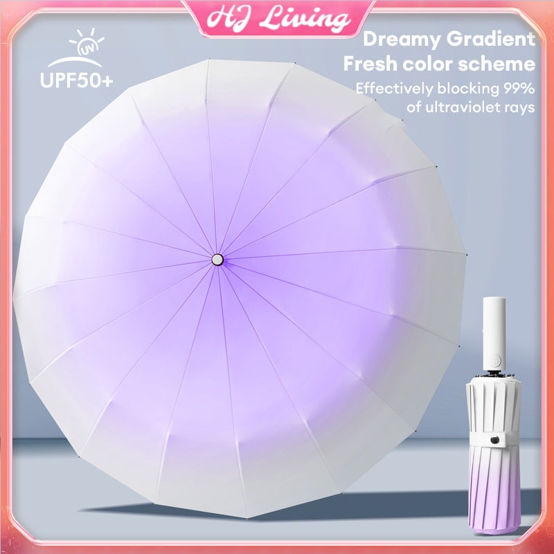 16-Bone Automatic Manual Switch Sunny Or Rainy Folding Umbrella High ...