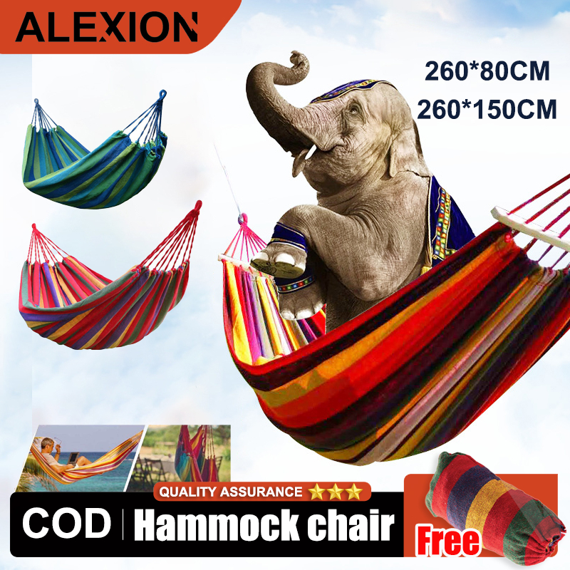 Rainbow Hammock Canvas Portable Outdoor Thickened Camping Hammock ...