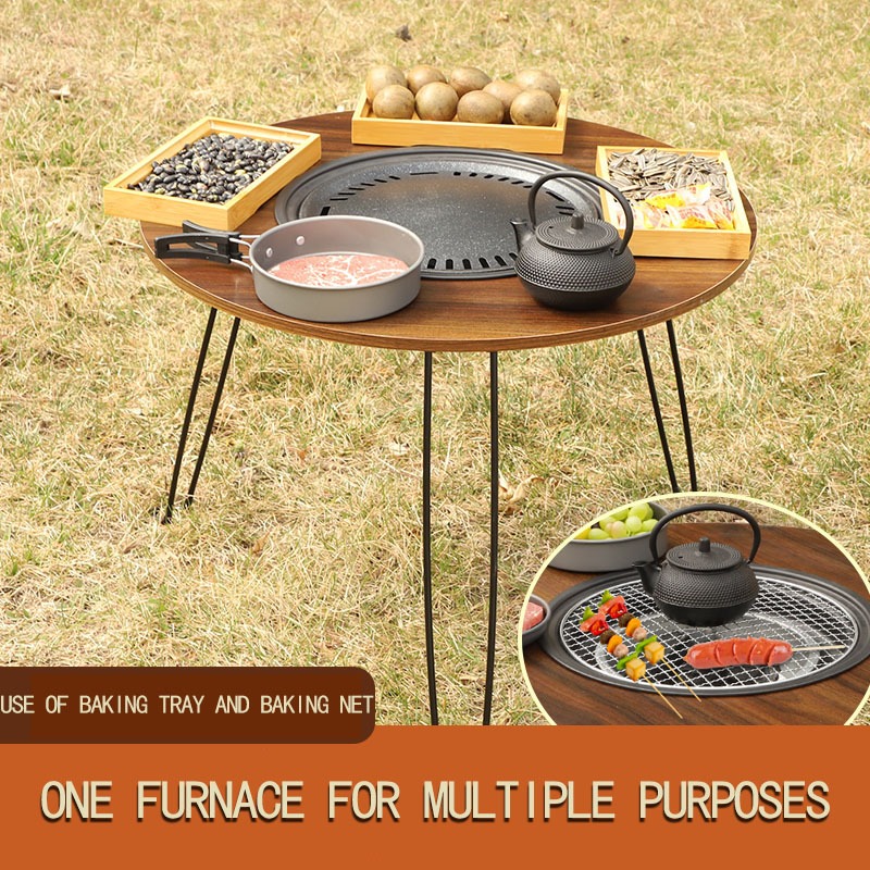 Outdoor BBQ Table Outdoor Portable BBQ Table Outdoor Camping Charcoal ...