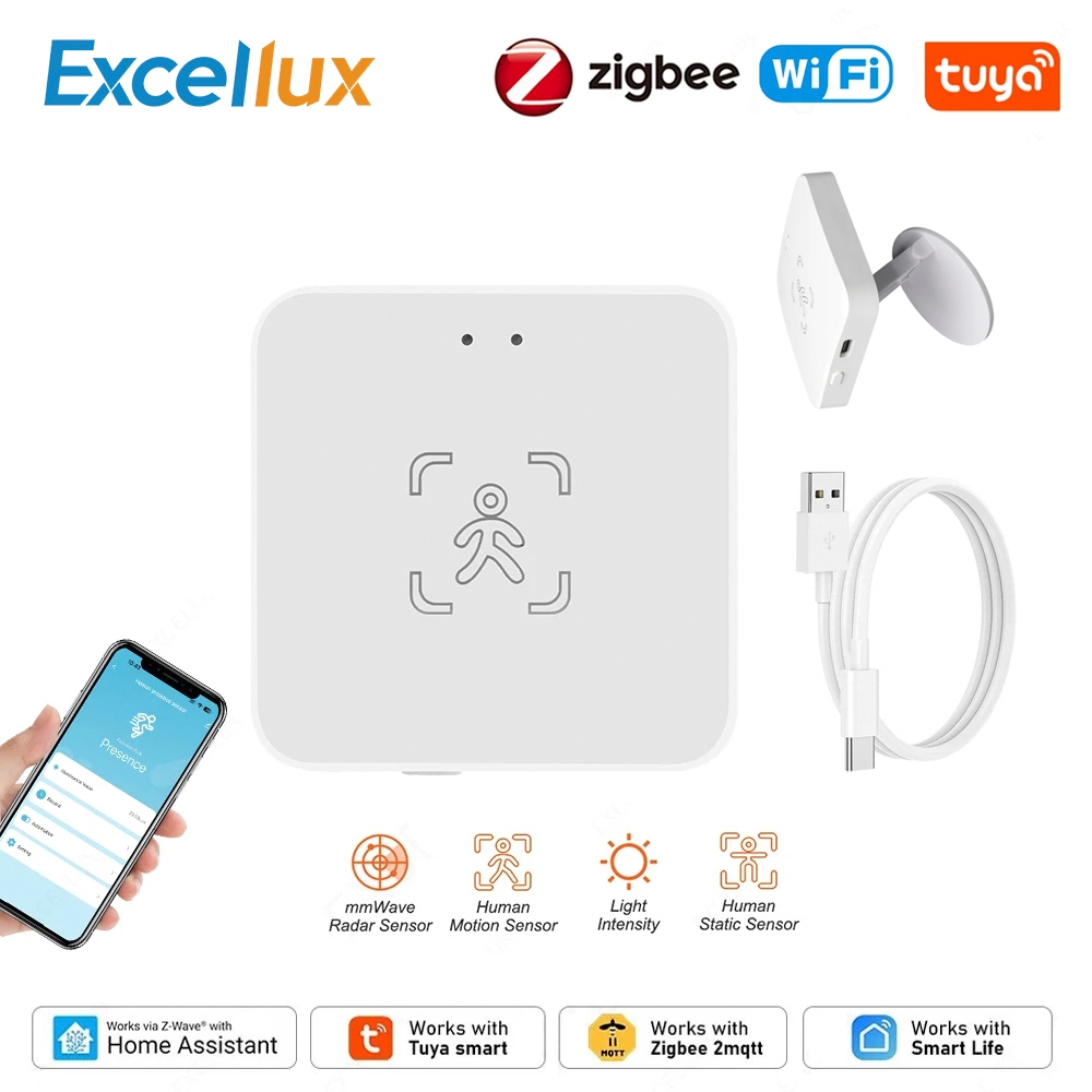 ZigBee Wifi MmWave Human Presence Motion Sensor With Luminance/Distance ...
