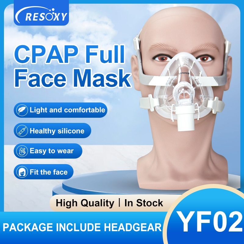 Full Face Mask With Adjustable Headgear Cushions for Air Breathing ...