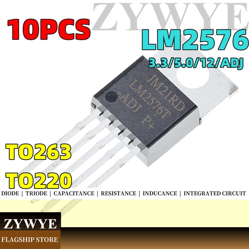 10pcs LM2576 Voltage Regulator Buck Chip IC LM2576S-3.3 LM2576S-5.0 LM2576S-12 LM2576S-ADJ ...