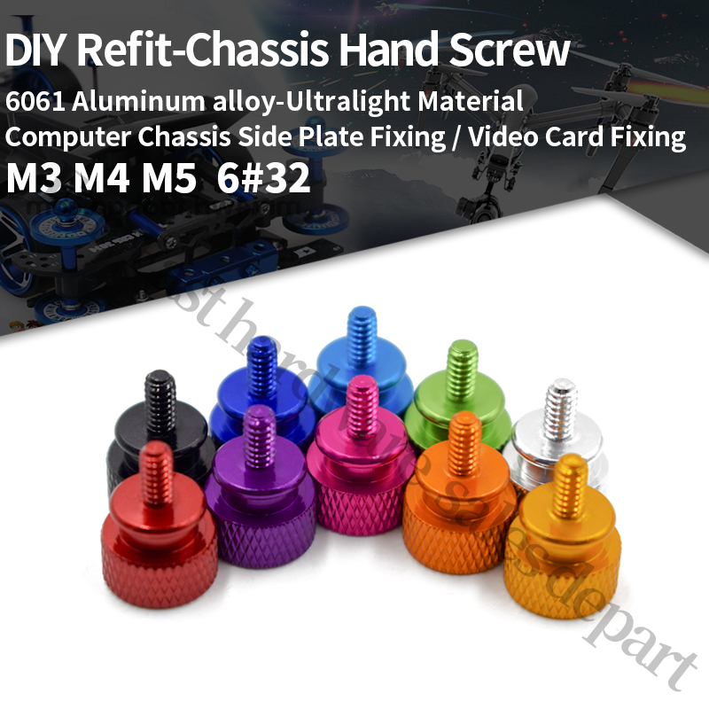 6061 Color Aluminum Alloy Hand Screw Unc6#-32 American Knurled ...