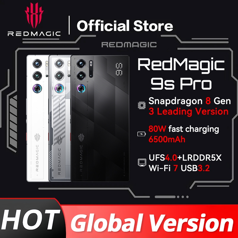 Global Version RedMagic 9s Pro 5G Gaming Phone 6.8" Snapdragon 8 Gen3 Leading Version 6500mAh ...