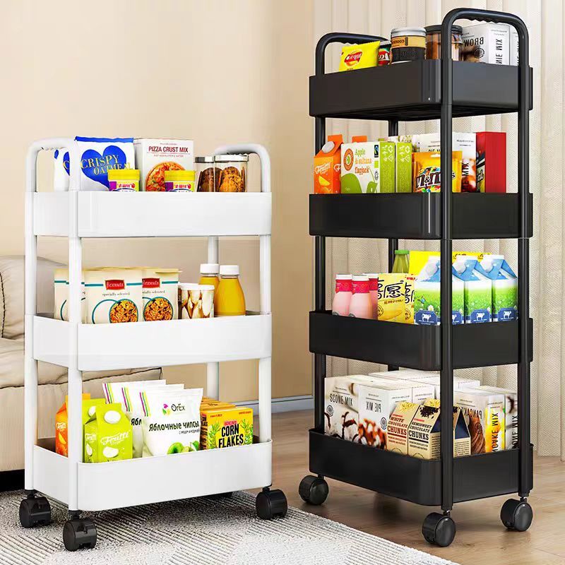 Cart storage rack Tier Multifunction Storage Trolley Rack Office ...