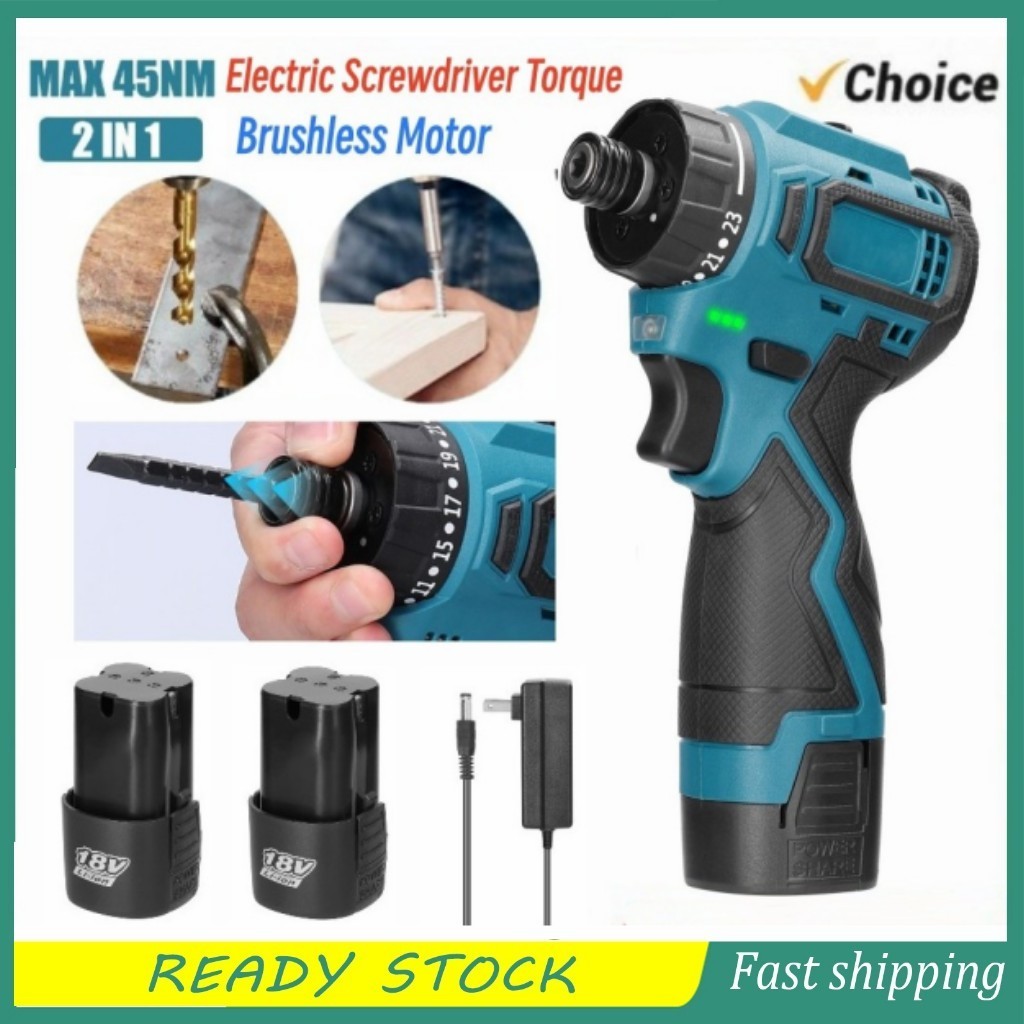 IN STOCK 18V Brushless wireless 45Nm electric screwdriver Torque ...