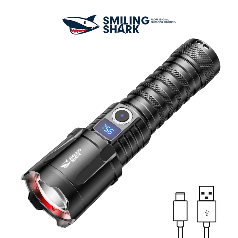 Smiling Shark SD7005 Led Torch Light M80 10000LM Powerful Flash Light ...