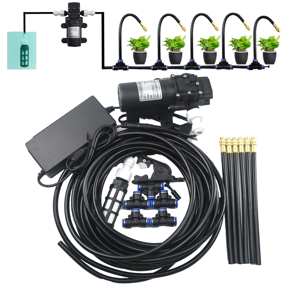 12V Micro Pump With 8mm Pipe Misting Cooling System 20 cm Free Bending ...