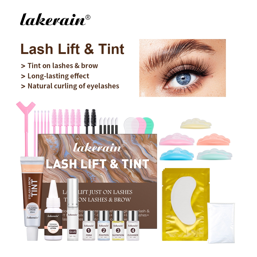 Lakerain Lash Lift kit Brow Lamination ,Eyelash Lift & Tint Dye 2-in-1 ...