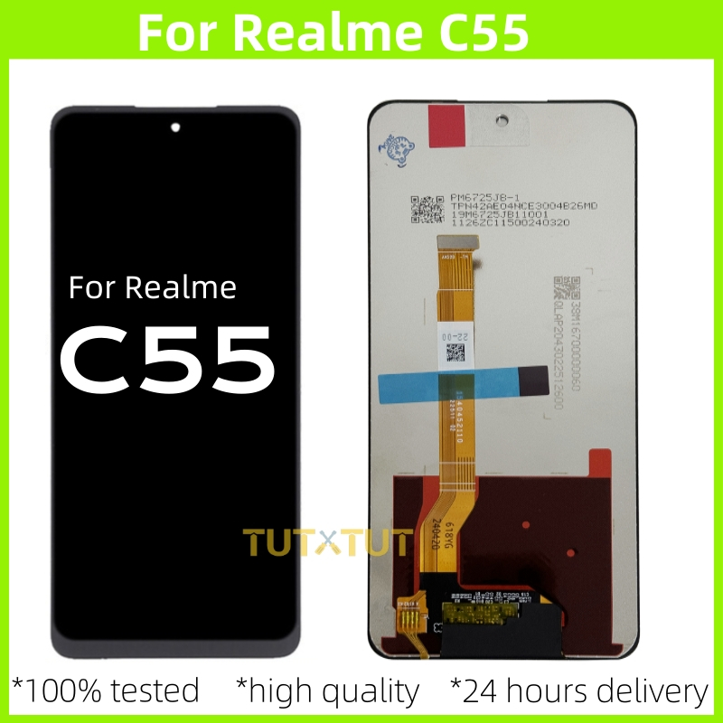 For Realme C55 RMX3710 LCD Display Touch Screen Glass Digitizer Assembly Replacement LCD Screen ...