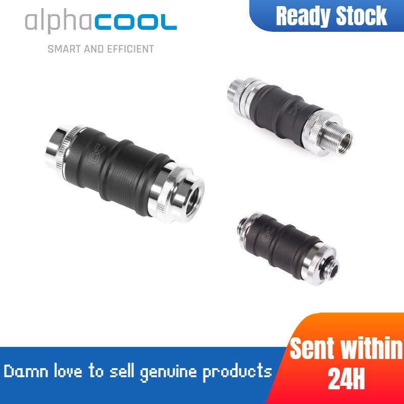 Alphacool ES Quick Release BLH1A PushIn Set IG-IG / AG-AG With Bulkhead ...