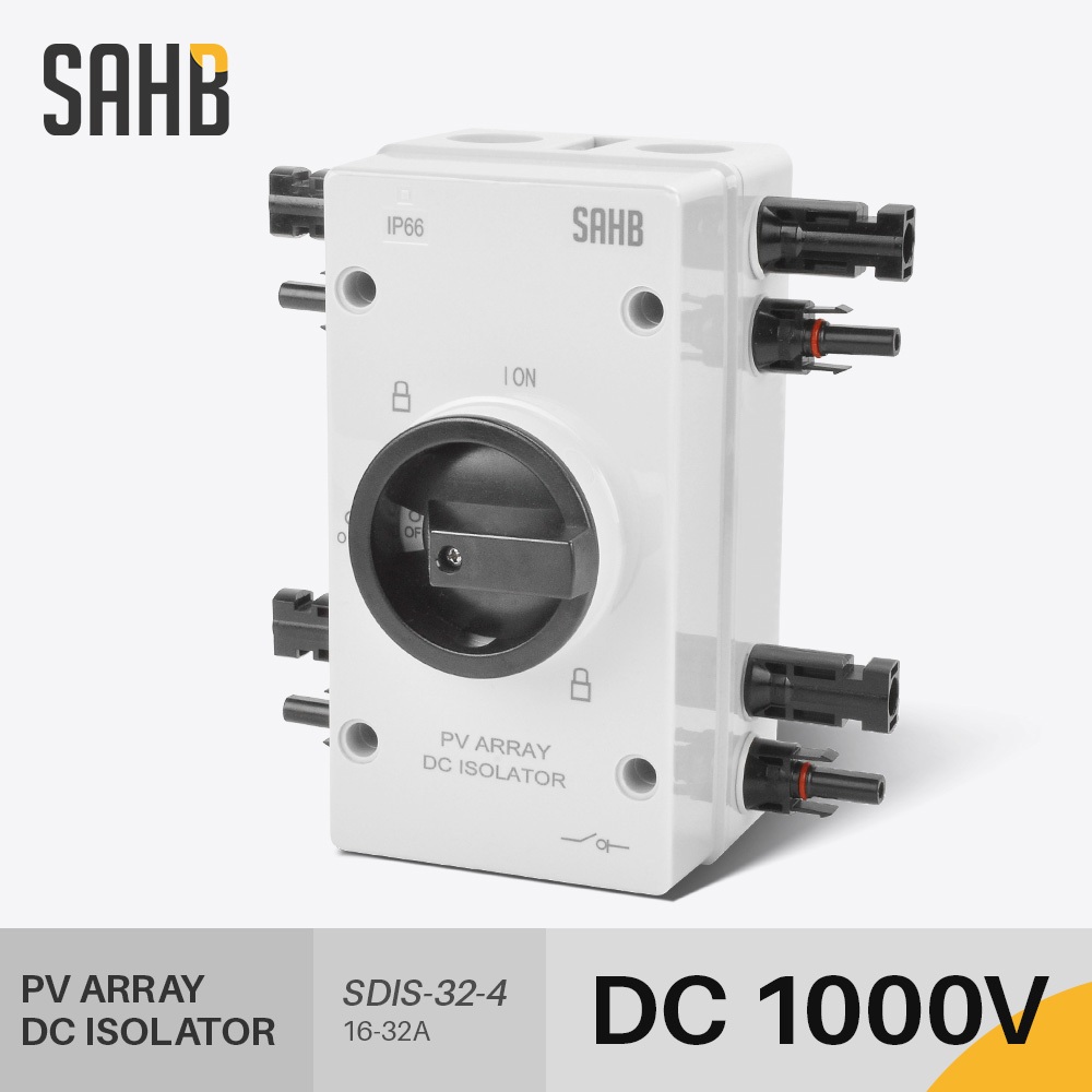 SAHB 2P 4P DC Power Rotating Handle Switch 1000V 32A Solar Photovoltaic Electrical Isolator ...