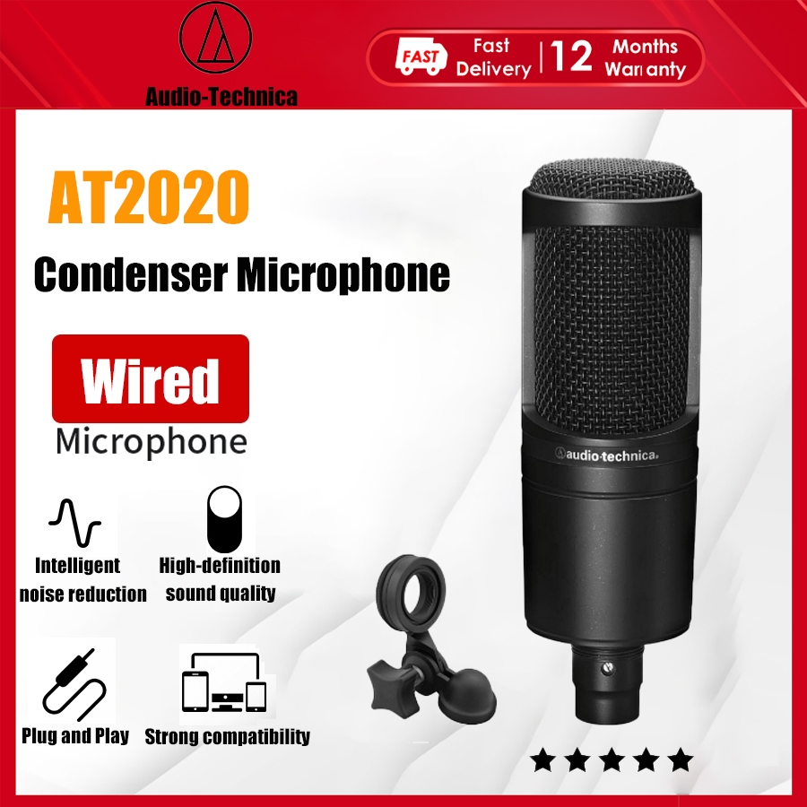 Audio-Technica AT2020 Cardioid condenser microphone K song recording ...