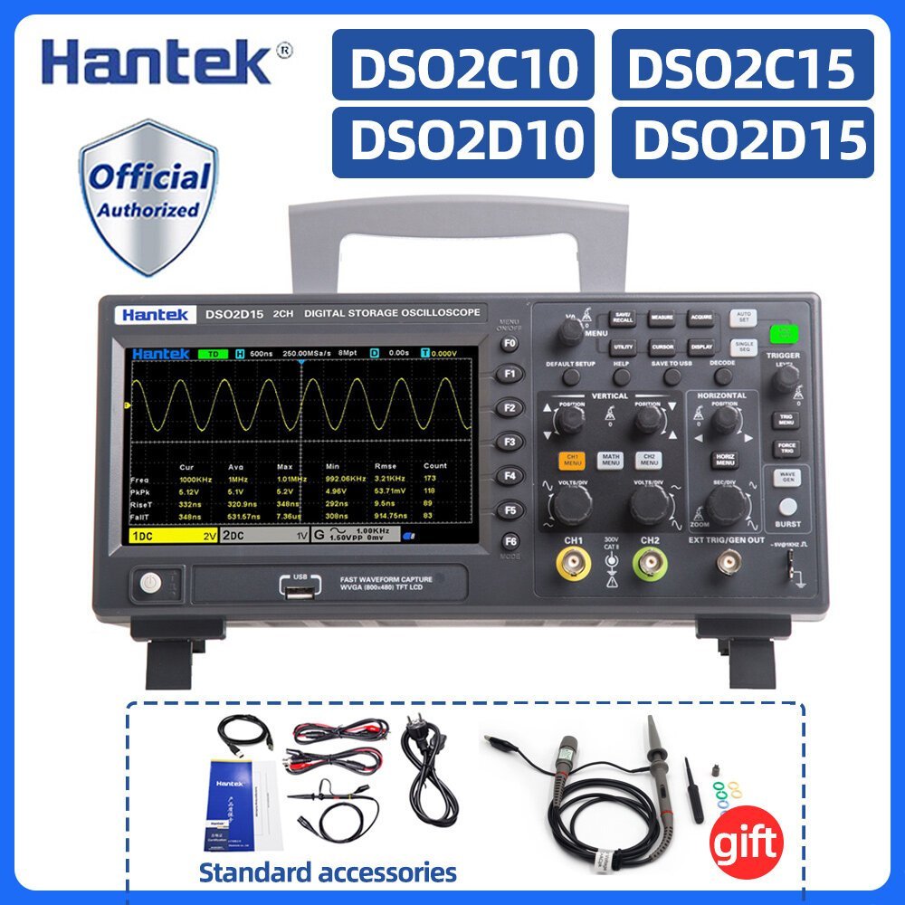 Hantek DSO2D15 DSO2D10 DSO2C15 DSO2C10 Digital Oscilloscope Meter ...