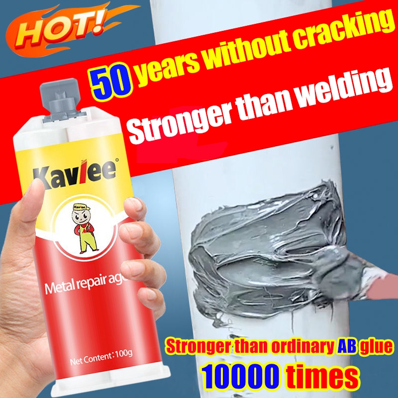 【50 years without cracking】metal glue Super strong gam besi paling kuat ...