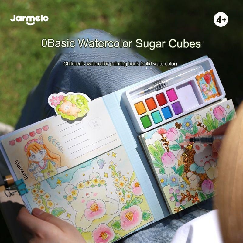 Jar Melo 30+Sheets Pocket Watercolor Painting Book Student Child Early ...