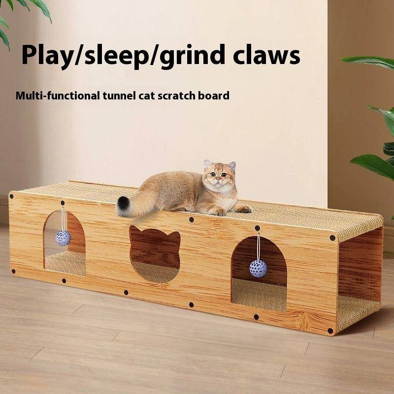 Cat Scratch Board Nest Integrated Tunnel Corrugated Paper Wear ...