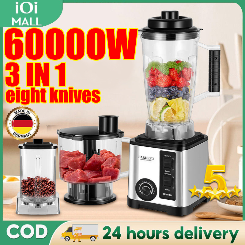 【3 IN 1】3L Blender Heavy Duty 6000W Juicer Blender Mixer BPA Free ...