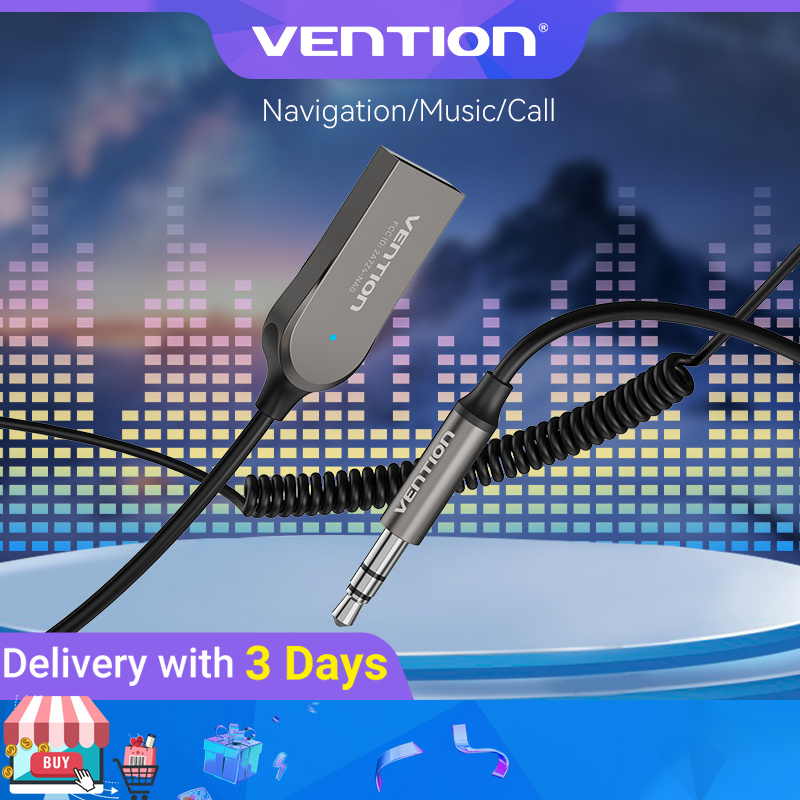 Vention Bluetooth Receiver 5.0 Adapter Hands-Free Bluetooth Car Kits ...