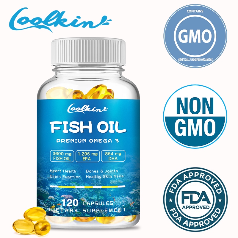 FISH OIL - Contains 3600 mg of Fish Oil - Essential Fatty Acids - Brain ...