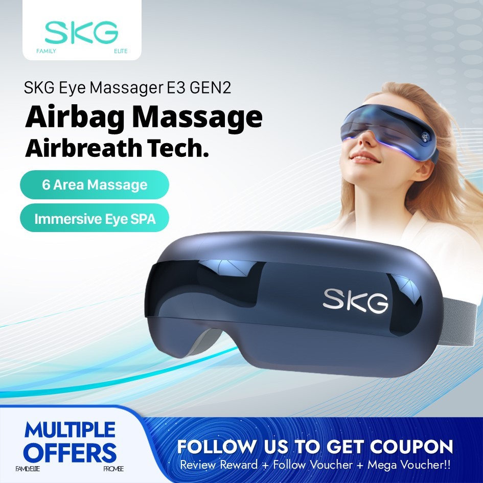 SKG Eye Massager Airsoft Massage Hot Compress Relieves Sore Eyes and Removes Dark Circles E3pro ...