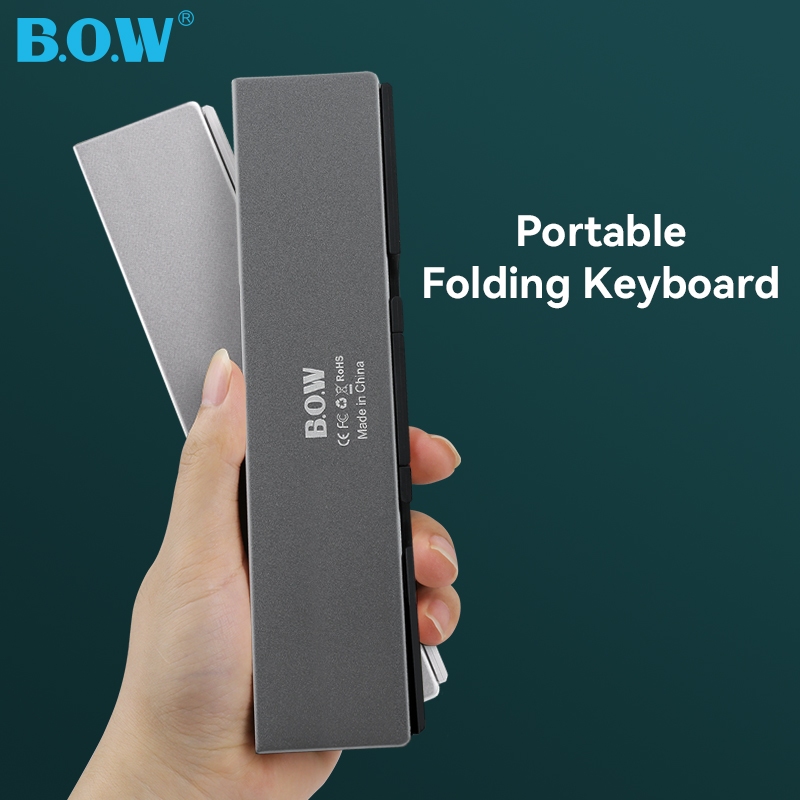 BOW HB199 Mini Ultra Thin Portable Foldable Bluetooth Rechargeable BT ...