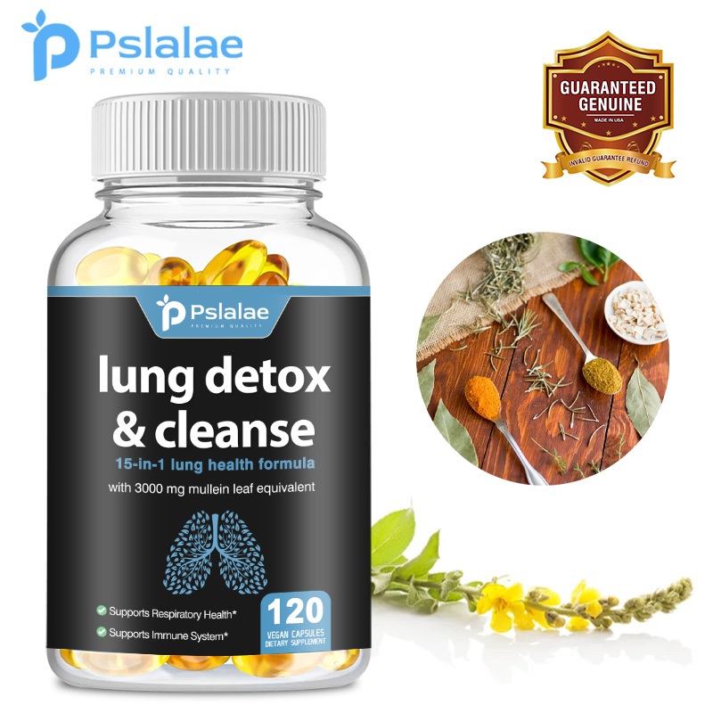 Lung Detox & Cleanse - with 3000 mg of Mullein Leaf Equivalent - for ...
