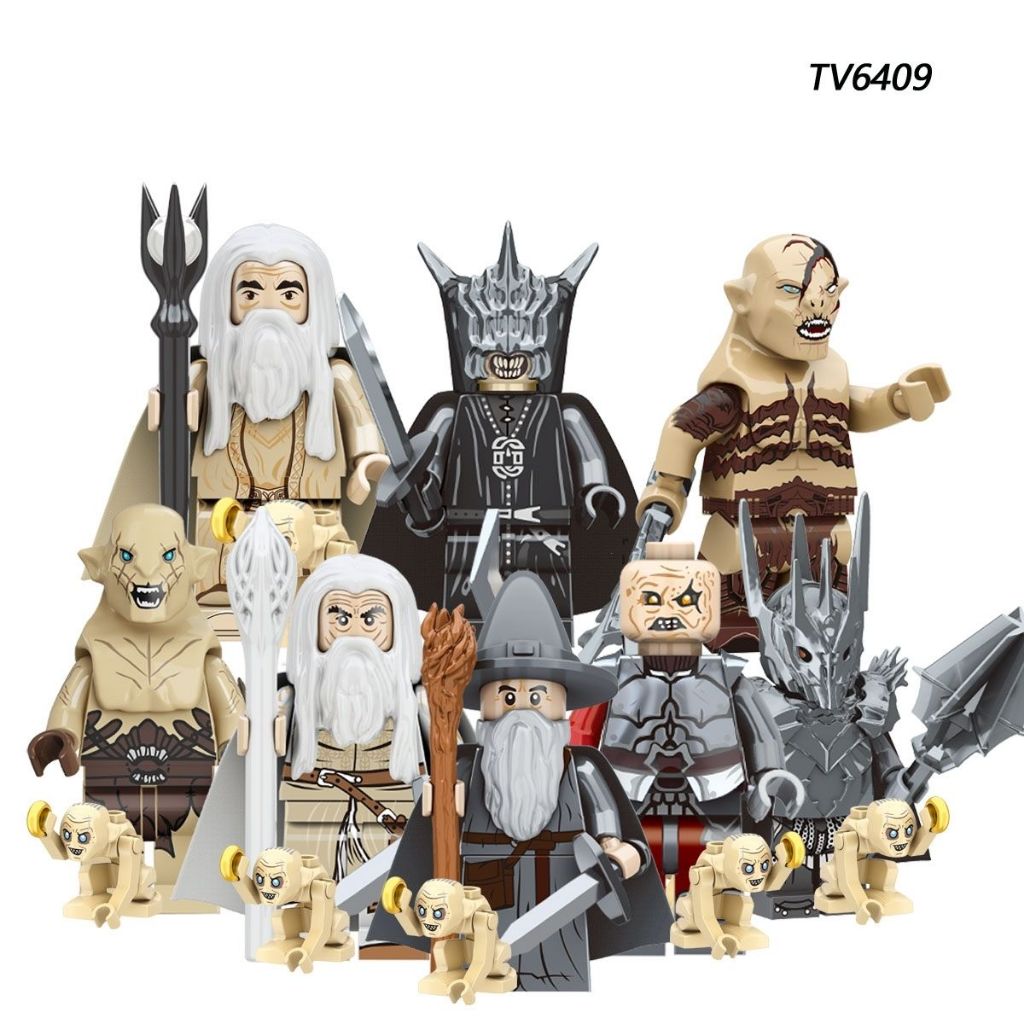 Block Toys The Lord Of The Rings Figure Gandalf Mouth of Sauron Azog Building Block Mini Toy ...