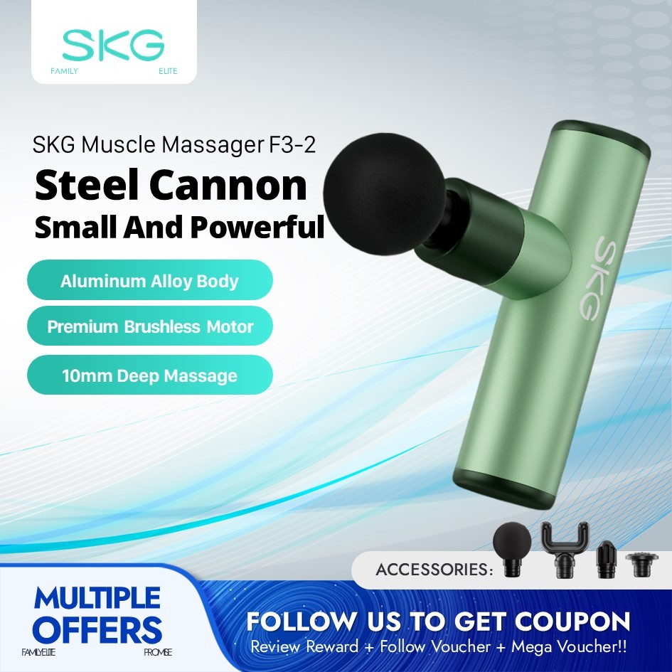 SKG F3 GEN2 Fascia Gun Body Massager Heat Compress Relieves Muscle ...