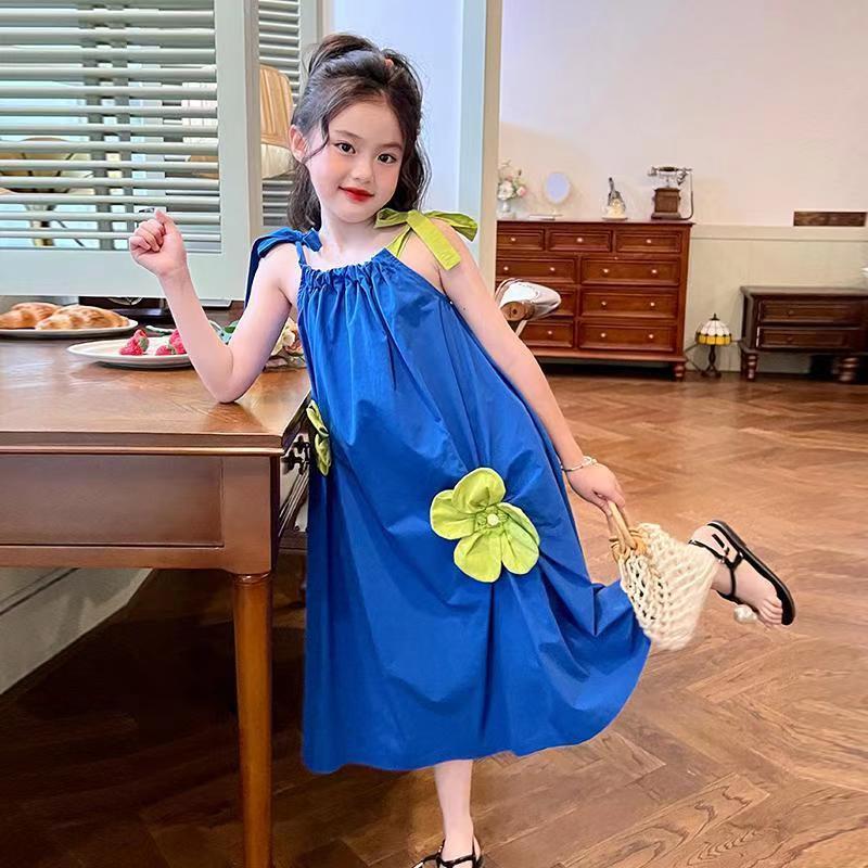 Lemon-tree 3-15Y girls summer dress Klein blue children's seaside ...