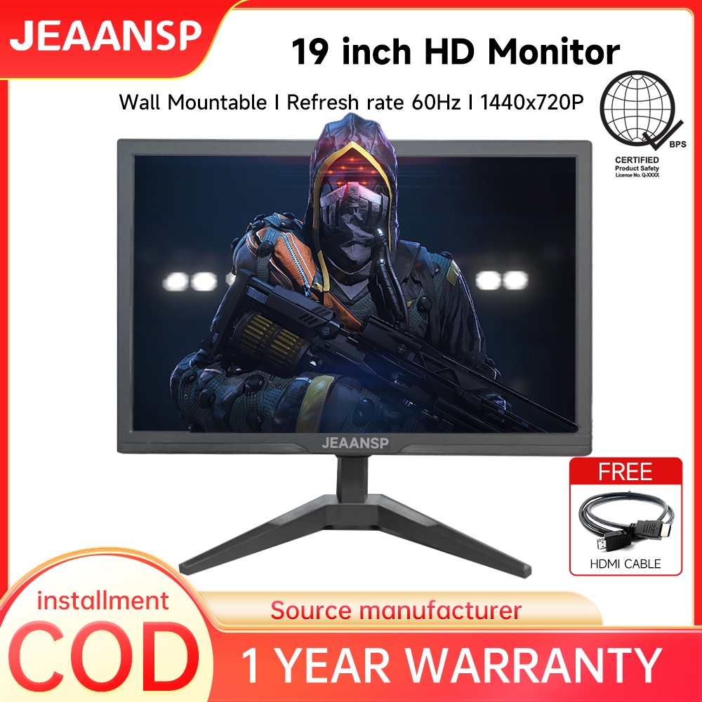 (FLASH SALE)JEAANSP PC Monitor 19 Inch Computer Monitor Gaming Monitor ...