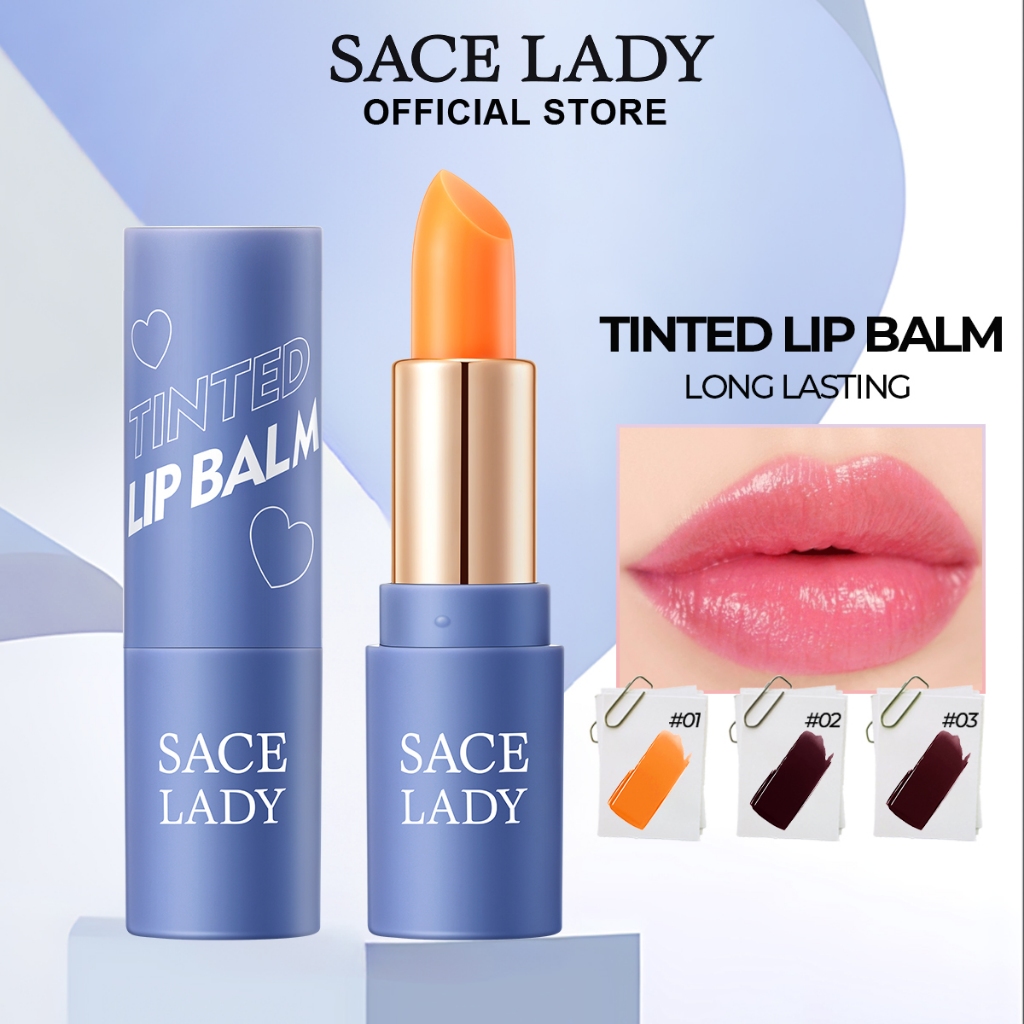 SACE LADY Lip Balm Waterproof Color Liptint Moisturizing Temperature ...