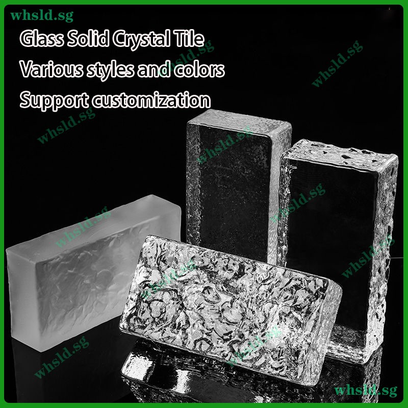 Super White Glass Bricks Crystal Brick Partition Wall Solid Transparent ...