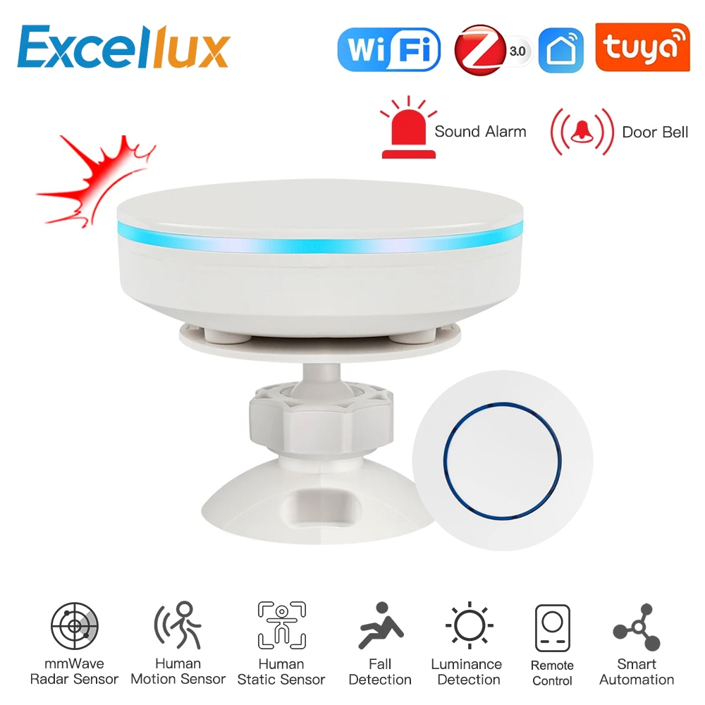 ZigBee 3.0/Wifi Human Presence Sensor 5V MMwave 24G Radar Motion Lux ...