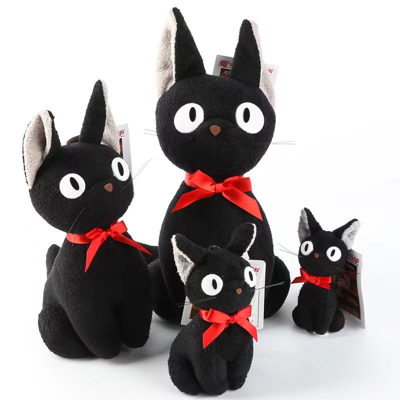 9-25cm Hot Anime JiJi Cat Plush Keychain Black Cat Kawaii Hayao ...