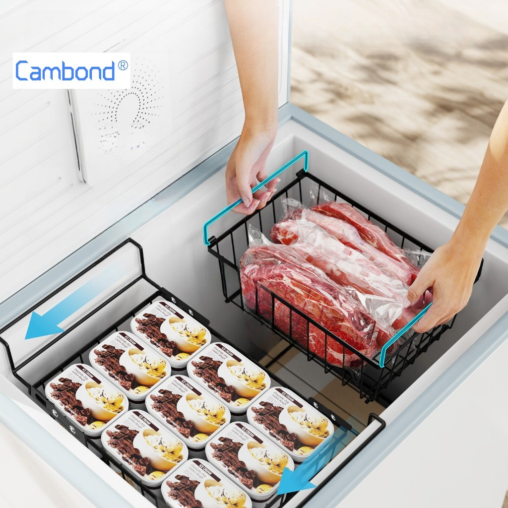 Cambond 4/8 Packs Stackable Chest Freezer Basket Organizer Fridge ...