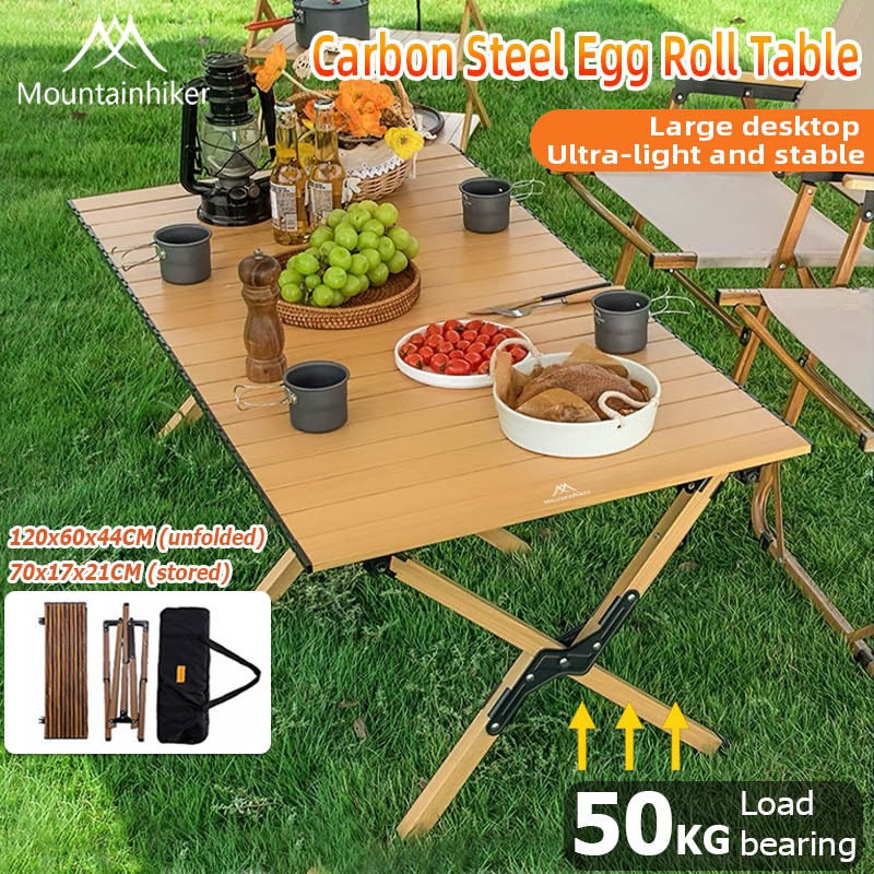 MOUNTAINHIKER 120CM Foldable Meja Camping Table Outdoor Folding Table ...