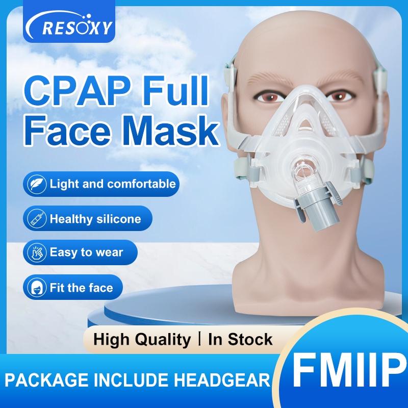 CPAP Full Face Mask with Headgear for Anti Snoring Sleep Apnea for Auto ...
