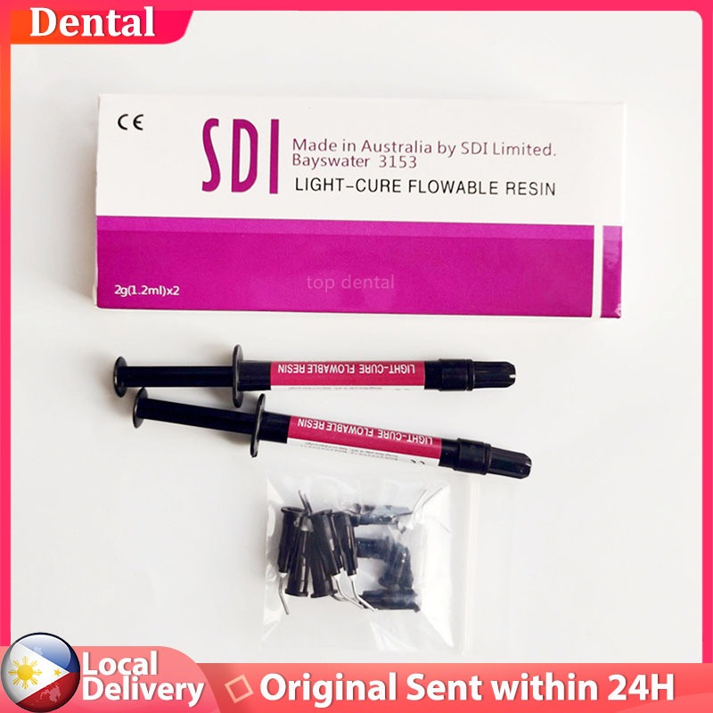 Shelf life 2026 2PCS/BOX SDI Light Cure Flowable Resin A2 A3 Dental ...