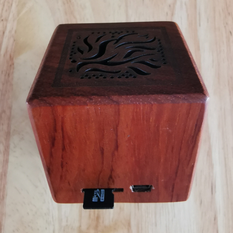 Card Reader with Radio Function Retro Speaker Wooden Speaker Include 8G ...