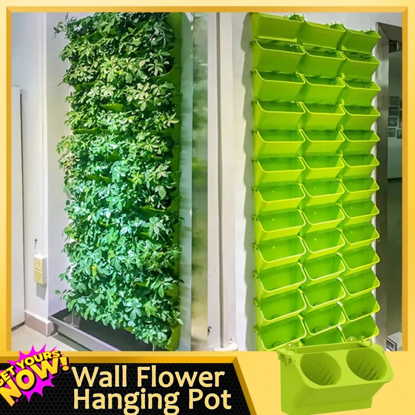 【in stock】Garden Modular Type Plant Wall Flower Pot planting pots ...
