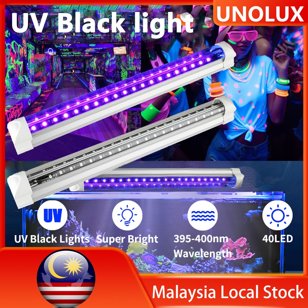 UNOLUX Lampu UV Light Black Light 10W UV Lamp for Glow Parties ...