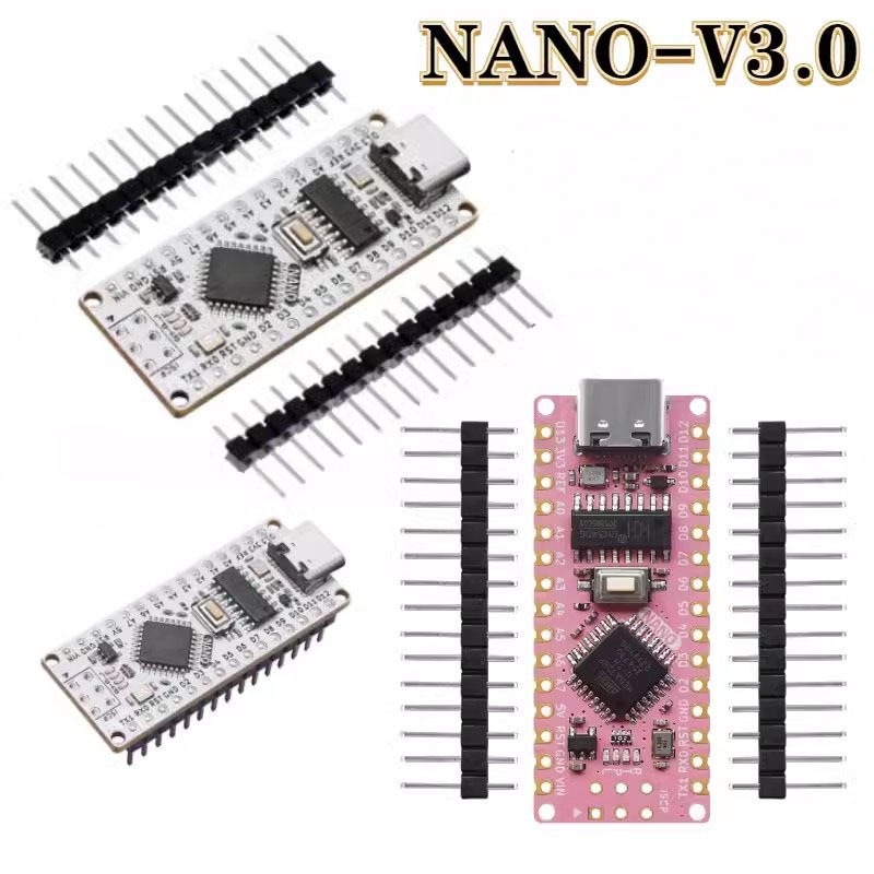 For Arduino Nano V3.0 CH340G Improved Version Atmega328P Development Board TypeC Pink | Shopee ...