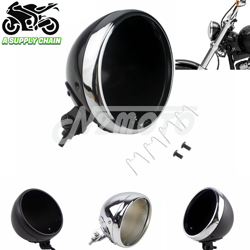 7" Motorcycle LED Headlight Shells Lamp Led Light Housing For Kawasaki ...