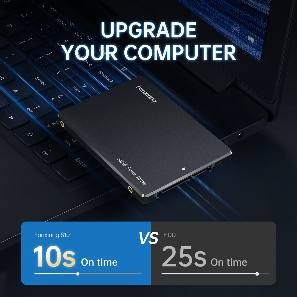 Fanxiang S101 SSD SATA 3 3D Nand TLC For PC Desktop Laptop (2.5"/128GB/256GB/512GB/550MB/s ...