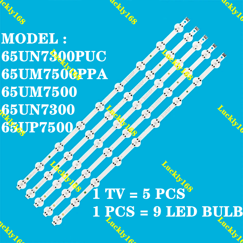 5Pcs/set LED Backlight Strip For LG 65" 65UN7200PTF 65UM7300PTA TV LED ...