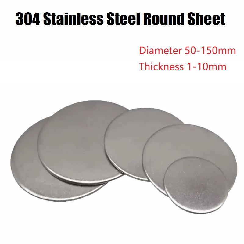 304 Stainless Steel Round Plate Circular Sheet 304 Disc Round Disk ...