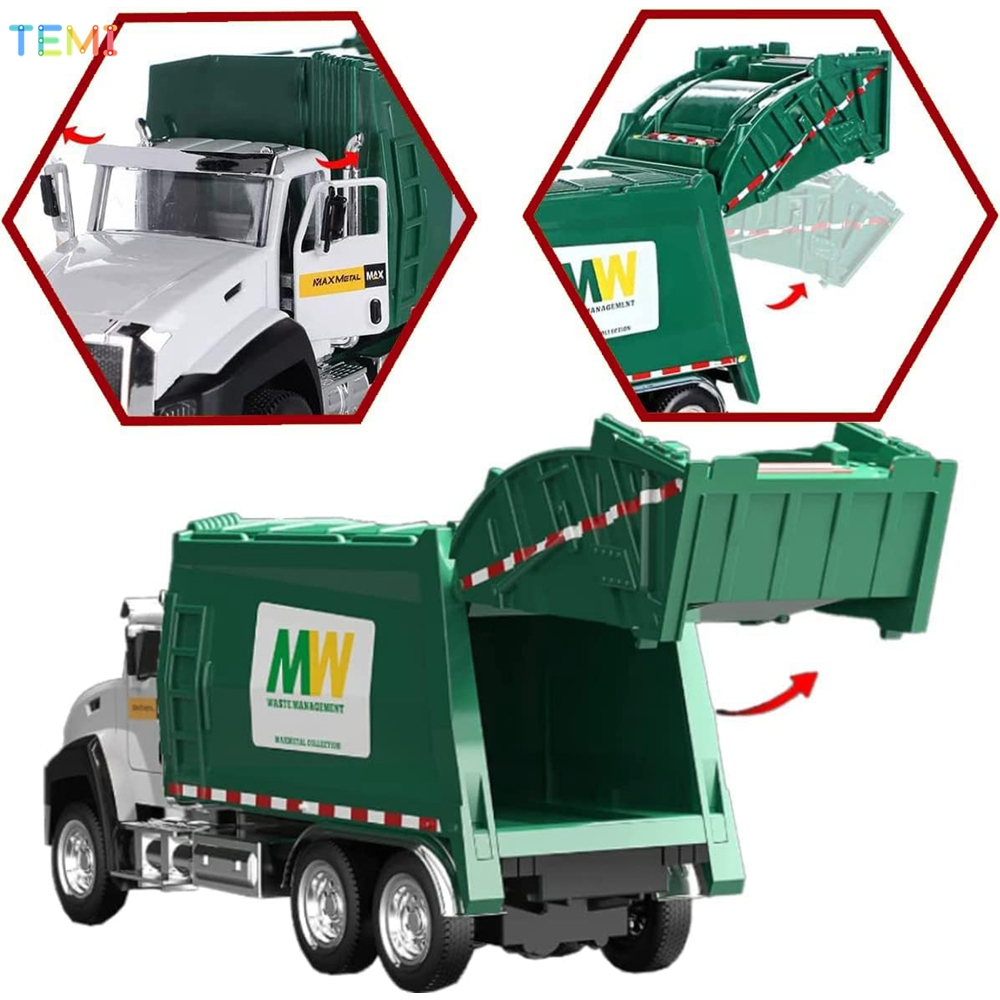 TEMI 17CM Garbage Transfer Truck City Truck Hybrid Truck Dump Truck Die ...