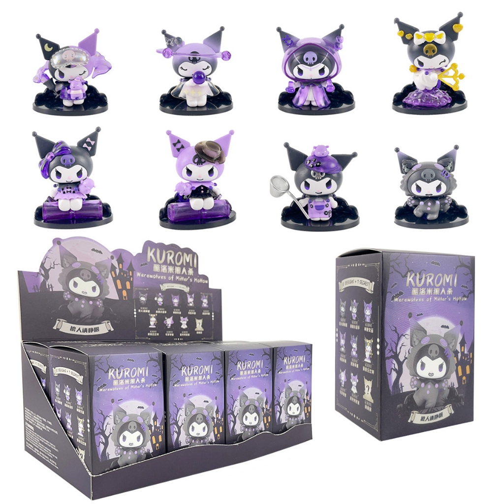 8Pcs/Set Anime My Melody Figure Kuromi Game Werewolf Killing Civilian ...